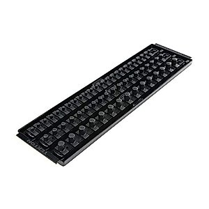 TEKTON 1/4, 3/8, 1/2 Inch Drive Socket Rails & 18 Inch Tray (Black) | OST77258 | Made in USA