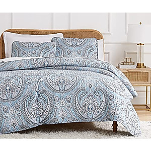 Southshore Fine Living, Inc. Quality Bedding Set, Soft Cozy Lightweight Quilt Set, Coverlet Bedspread, 3 Pc, Pure Melody Aqua, King/California King