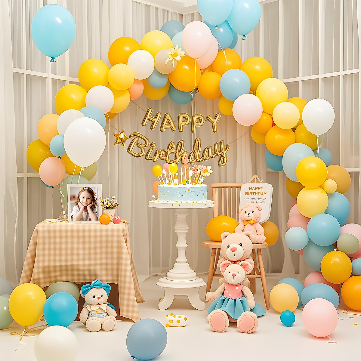 KIMCOME Balloon Arch Kit Balloon Decoration Strip Kit for Garland, 50 Feet Balloon Tape Strip, 300 Dot Glue Point Stickers, Suitable for Party Wedding Birthday Baby Shower [Upgrade Version]