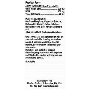 Mendota Pet Aches & Discomfort - 30 Dog Tablets (for Dogs 12 Weeks and Older)