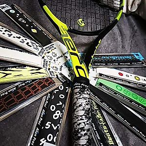 ALIEN PROS Tennis Racket Grip Tape (6 Grips) – Tac Moisture Feel Tennis Grip – Tennis Overgrip Grip Tape Tennis Racket – Wrap Your Racquet for High Performance (6 Grips, Skull)