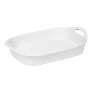 Corningware 1105936 French White 3qt/2.85L Oblong Ceramic Casserole Bakeware Dish