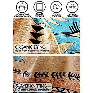 WarmTide Geometric Soft Southwestern Throw Blankets with Tassels Cozy Cotton Woven Aztec Knitted Bed Couch Throws Sofa Chair Towel Multi-Function for Home Decor Office Travel