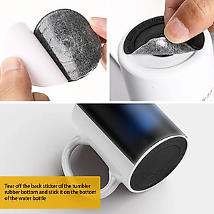 Mozeat Lens 10Pcs Rubber Bottoms for Sublimation Tumblers, Protective Anti-Slip Silicone Bottoms with Adhesive, Tumbler Bumpers Rubber Bottom for Skinny Tumblers