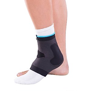 DonJoy DA161AV02-BLK-S Deluxe Elastic Ankle for Sprain, Strain, Swelling, Black, Small fits 7.75", 8.5"