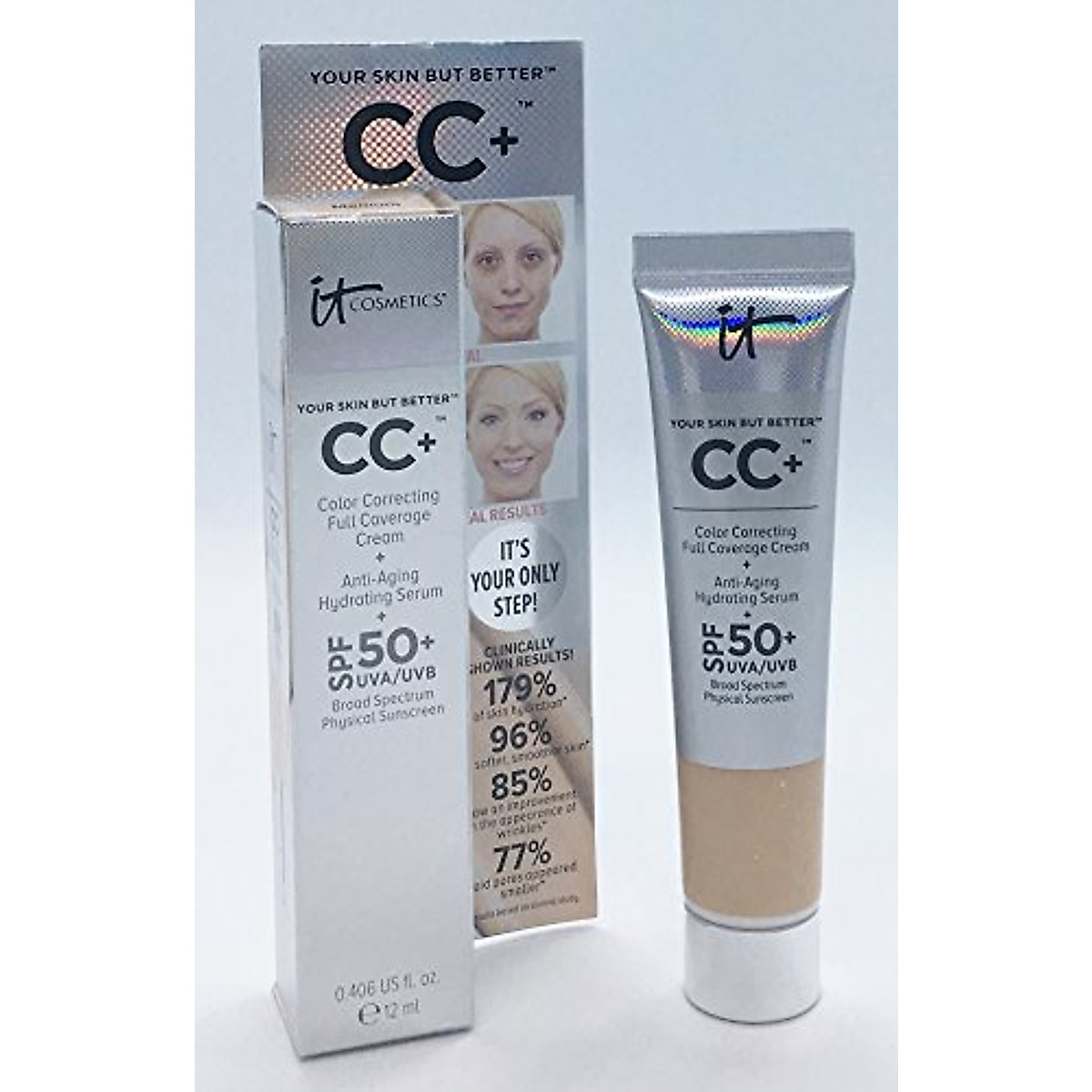 It Cosmetics Your Skin But Better CC+ Cream SPF 50+, 12 ml, Travel Size Medium
