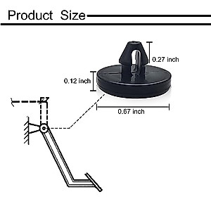 Ajxn 4 PCS Brake Switch Stopper Car Truck Auto Brake Pedal Pad Brake Light Switch Stopper Brake Switch Pad Clutch Pedal Stopper 90541-06036 (Black)