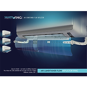 Baffle Shield for Air Conditioner, AC Split Unit Flow Deflector, Air conditioner accessory, Adjustable Smart Wing