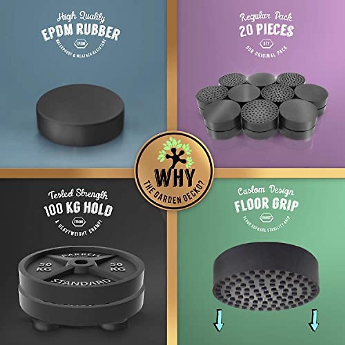 The Garden Gecko Invisible Pot feet for Outdoor Plant pots and Flowers ...