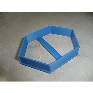 LONG HEXAGON OUTLINE SIX SIDED POLYGON SHAPE FRAME COOKIE CUTTER MADE IN USA PR3831