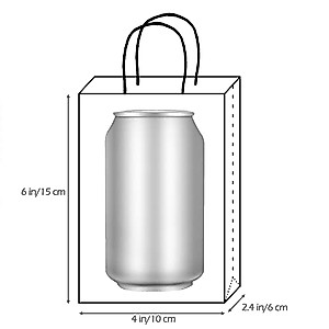 AZOWA Gift Bags Mini Kraft Paper Bags With Handles(White, 25 Pcs)