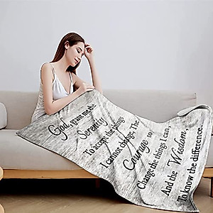 BOOPBEEP Healing Throw Blanket with Inspirational Thoughts and Prayers- Religious Soft Throw Blanket Inspirational Blankets and Throws 50x60 Inch Throw Blankets Perfect Caring Gift for Men & Women