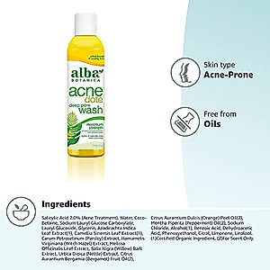 Alba Botanica Acnedote Maximum Strength Deep Pore Wash, 6 Oz