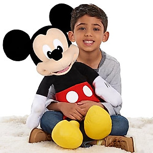 Disney Junior Mickey Mouse Jumbo 25-inch Plush Mickey Mouse, Stuffed Animals, Pretend Play, Kids Toys for Ages 2 Up by Just Play