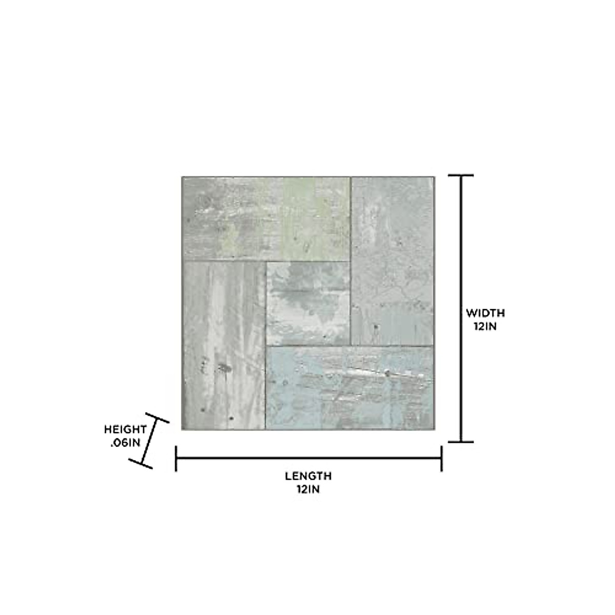 FloorPops FP3290 Boardwalk Peel & Stick Floor Tiles, Grey