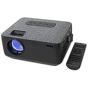 GPX Rechargeable Projector with Bluetooth, HDMI, USB and Micro SD Media Ports, Includes Remote (PJ770B)