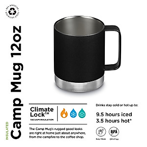 Klean Kanteen Insulated Camp Mug - 12 oz - Black