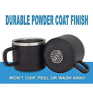 Real Deal Steel "Little Sipper 3 oz Insulated Espresso Cups - Premium Double Wall Set of 4 Demitasse