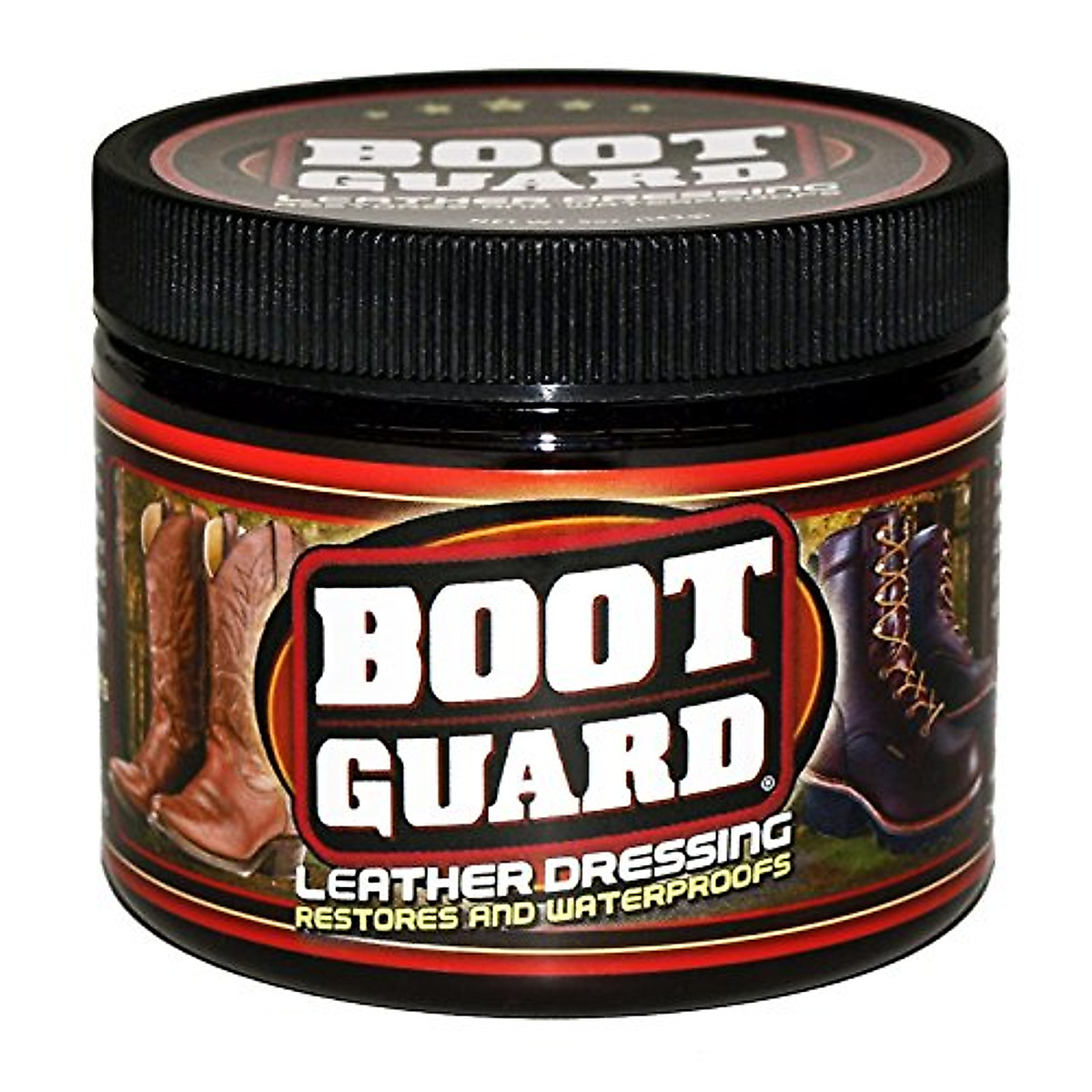 Boot Guard Leather Dressing: Restores and Conditions Leather Boots, Shoes, Automotive Interiors, Jackets, Saddles, Unscented, 5 Ounce Jar
