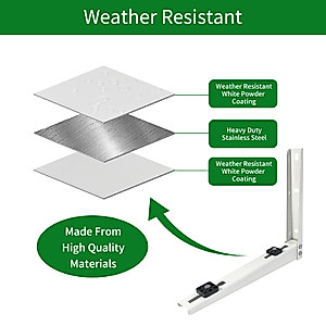 Air Conditioner Support Brackets, Mini Split Wall mounting Window AC Bracket Stand for Outdoor AC Unit 7000-15000 BTU Weather Proof Shelf to Protect from Dirt and Vandalism(2 Pcs, 17.3" x 14.5")