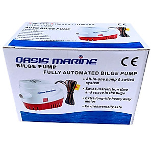 OASIS MARINE Automatic bilge pump (1100 GPH 1-1/8" hose outlet)