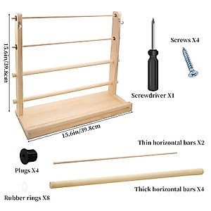 Ribbon Spool Storage Rack, Sewing Thread Holder Organizer for Wreaths, Mesh, Crochet, Tape, and Craft Florist Wrapping