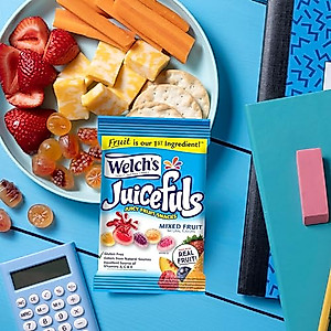 Welch's Juicefuls Juicy Fruit Snacks, Mixed Fruit, Berry Blast & Island Splash Fruit Gushers Variety Pack, Great For School Lunches, Gluten Free, 4 Oz Individual Single Serve Bags (Pack Of 12)
