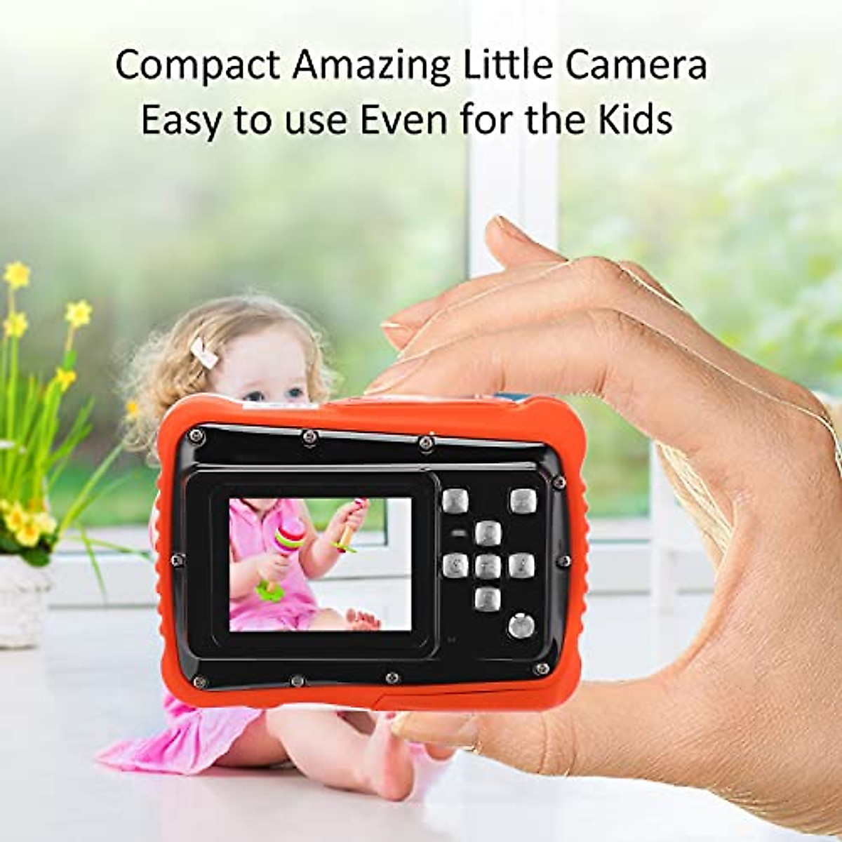 HD Digital Camera, Cute 12MP Kids Camera Compact for Gift for Toy(Black)