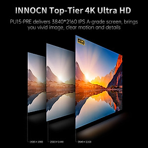 INNOCN 15.6" Portable Monitor - OLED Touch Monitor with Battery Second Touch Screen for Photo Editing with 4K, 100% DCI-P3, 100000:1, 10Bits, USB C External Monitor for Laptop,PC, Phone,Consoles