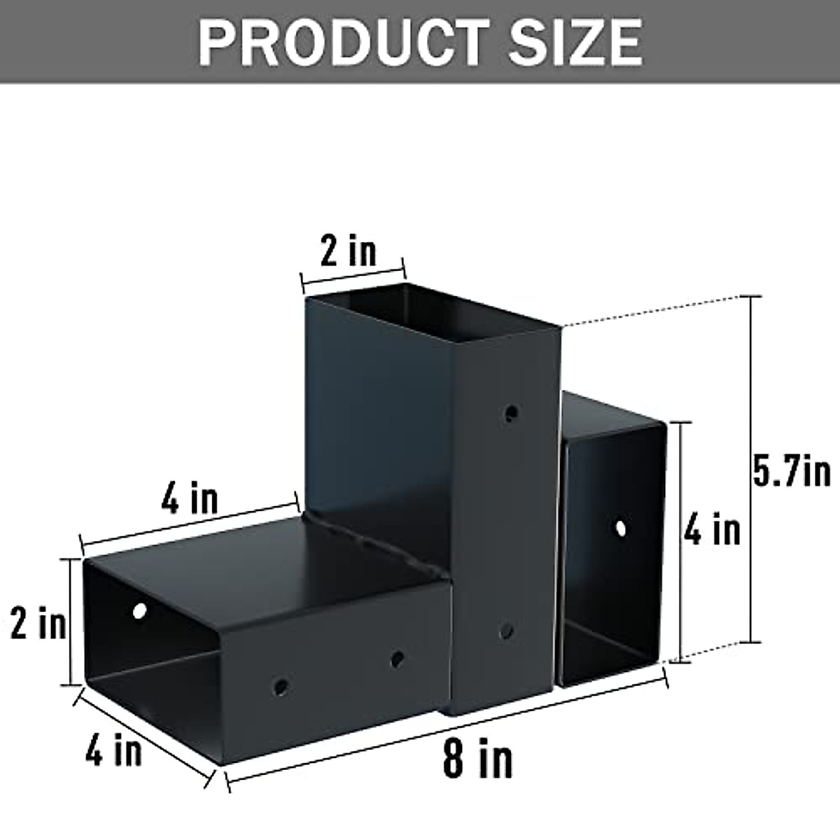 Urban Deco Firewood Rack Outdoor Bracket Kit - Log Racks Outdoor For Firewood Adjustable Log Holder Heavy Duty Firewood Rack Brackets - Black Wood Rack - Pack Of 4