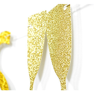 Qttier™ Cheers Y'All Gold Glitter Bunting Banner for Baby Shower Birthday Bachelorette Bridal Shower Wedding Engagement Party Decorations