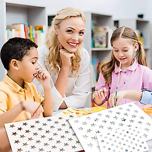 Koogel 3 Sizes 50 Star Stencil, Plastic Star Stencil Template for Flag DIY Drawing Painting Craft Projects, American Flag Projects