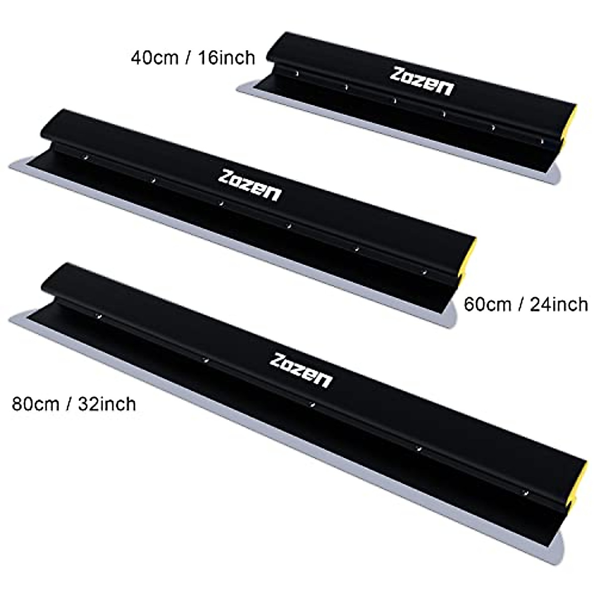 Zozen Drywall Skimming Blade 24in/60cm, All Body made of Aluminum Alloy, Blade made of European Stainless Steel, Smoothing Knife/Wipe Down Knife/Drywall Knife, Acting on Gyprock/WallBoard/Plasterboard