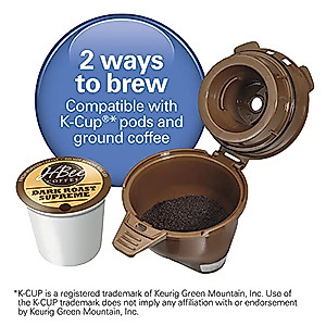 Hamilton Beach 49900 FlexBrew Single-Serve Coffee Maker Compatible with Pod Packs and Grounds, 8 ounces, Black-Fast Brewing