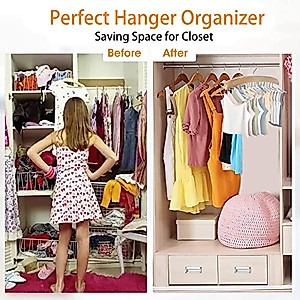 ChezMax Tank Top Hanger with 24 Hooks, Space Saving Hangers, Hanging Bras Tank Tops Ties Scarfs Hanger Organizer for Closet and Storage, 360° Rotating, Foldable Metal Hooks (Pack with U-Shape Hook)