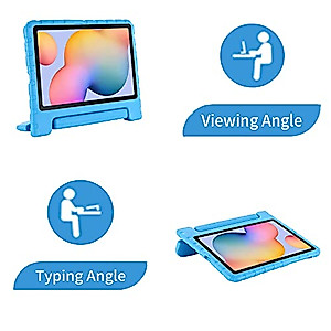 i-original Kids Case for Samsung Galaxy Tab S6 Lite 10.4 inch 2022/2020 Model (SM-P610/P613/P615/P619) - Shockproof Kids Bumper Cover Handle Stand EVA Case(Blue)