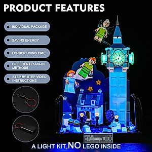 BrickBling LED Light Compatible with Lego Peter Pan & Wendy's Flight Over London, Creative Lighting Kit Compatible with Lego 43232 (Lights Only, No Model)