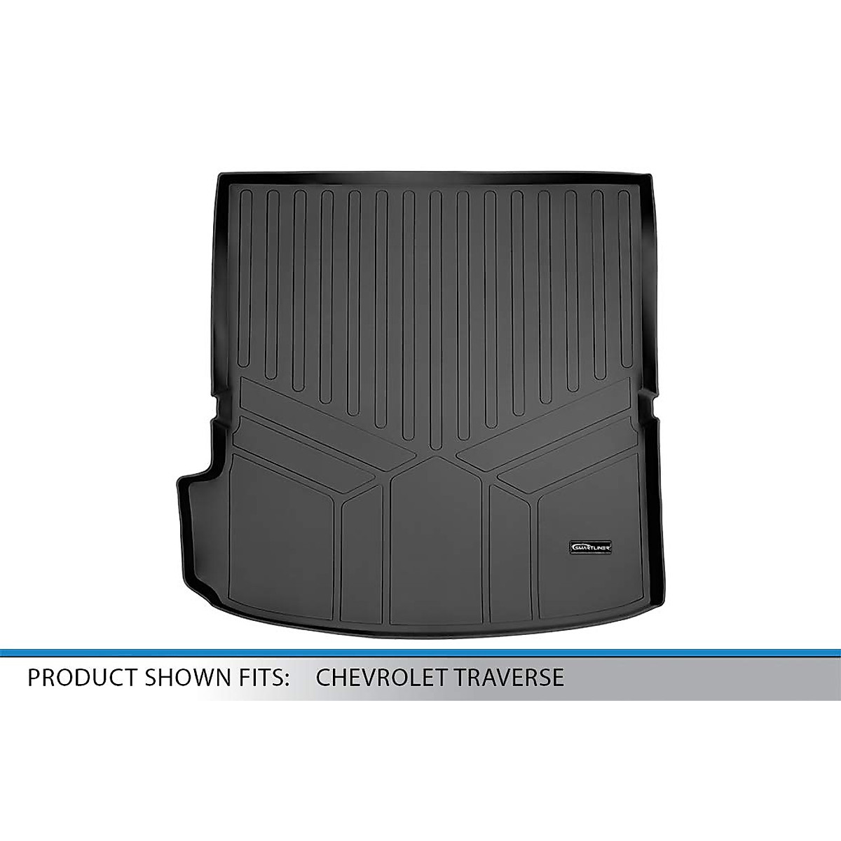 MAXLINER All Weather Custom Fit Cargo Trunk Liner Floor Mat Behind 2nd Row Black Compatible with 2018-2023 Chevrolet Traverse