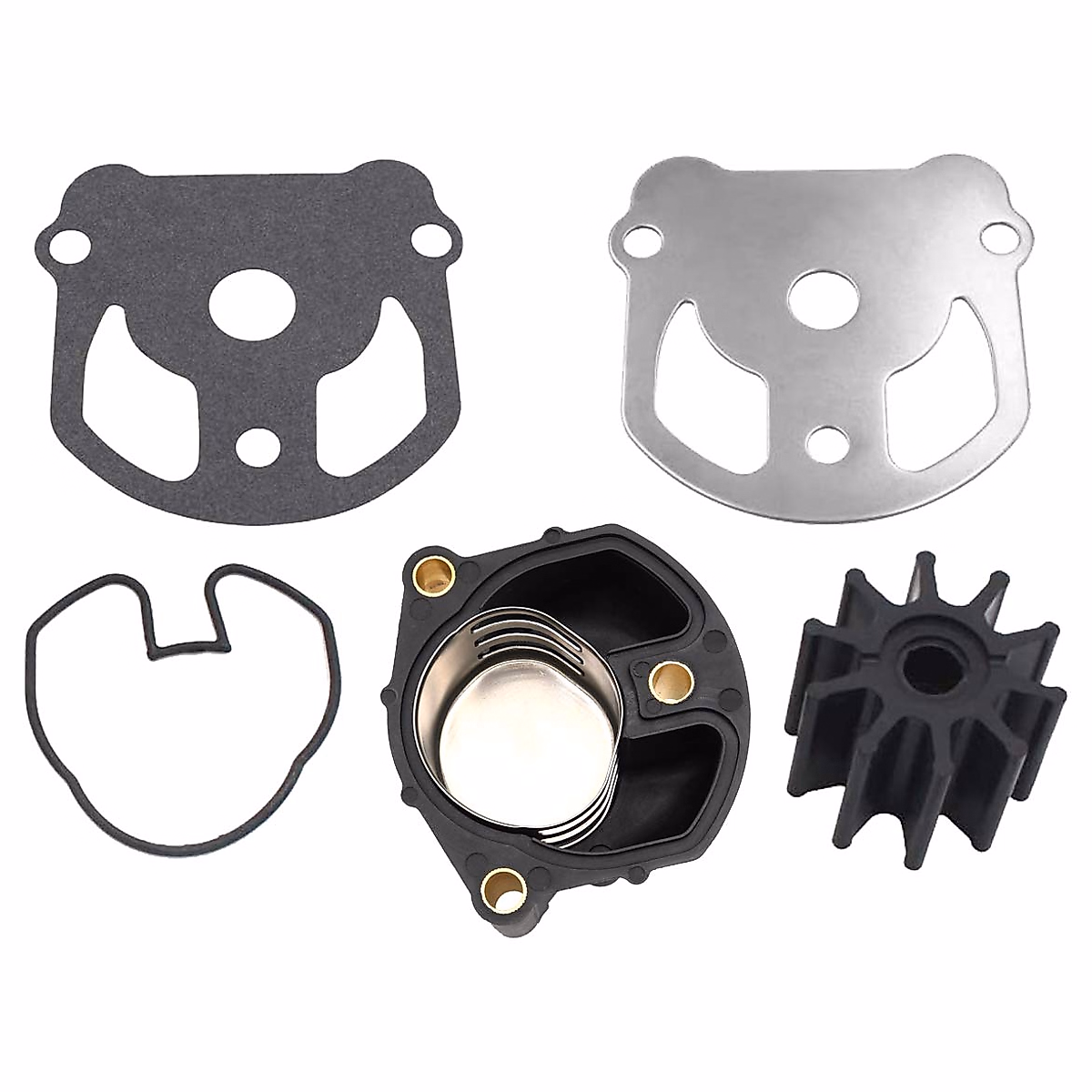 New Water Pump Impeller Housing Repair Kit,Fits OMC cobra 4 cylinder (3.0L),V6 (4.3L) and V8 (5.0, 5.7, 5.8, 7.5L) sterndrives 1986 to 1993,Replace: 984461 983895 984744