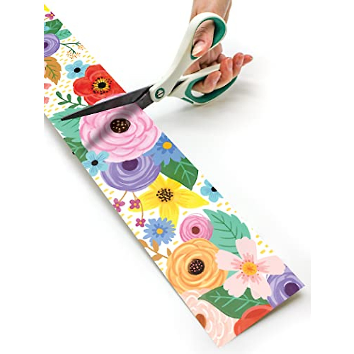 Teacher Created Resources Wildflowers Straight Rolled Border Trim - 50ft - Decorate Bulletin Boards, Walls, Desks, Windows, Doors, Lockers, Schools, Classrooms, Homeschool & Offices