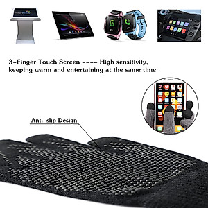 3Pcs Winter Beanie Hat Scarf Gloves Set for Men Womens Ski Cap Touch Screen Mittens Suit Couples Matching Hats for Men Women (Coffee)