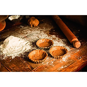 Mrs. Anderson’s Baking Dual-Sided Pastry Dough Tart Tamper, Hardwood, 6-Inches