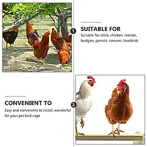 POPETPOP 2pcs Chicken Perch Wooden Roosting Bar for Coop and Brooder Bird Perch for Large Bird Baby Chicks Pollos Gallinas Polluelos Parrots