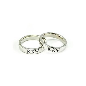 The Collegiate Standard Kappa Kappa Psi Sterling Silver Skinny Band Ring (8)