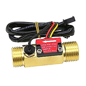 Water G1/2" Brass Effect Liquid Flowmeter Meter 1-30L/min Used for Water Dispenser