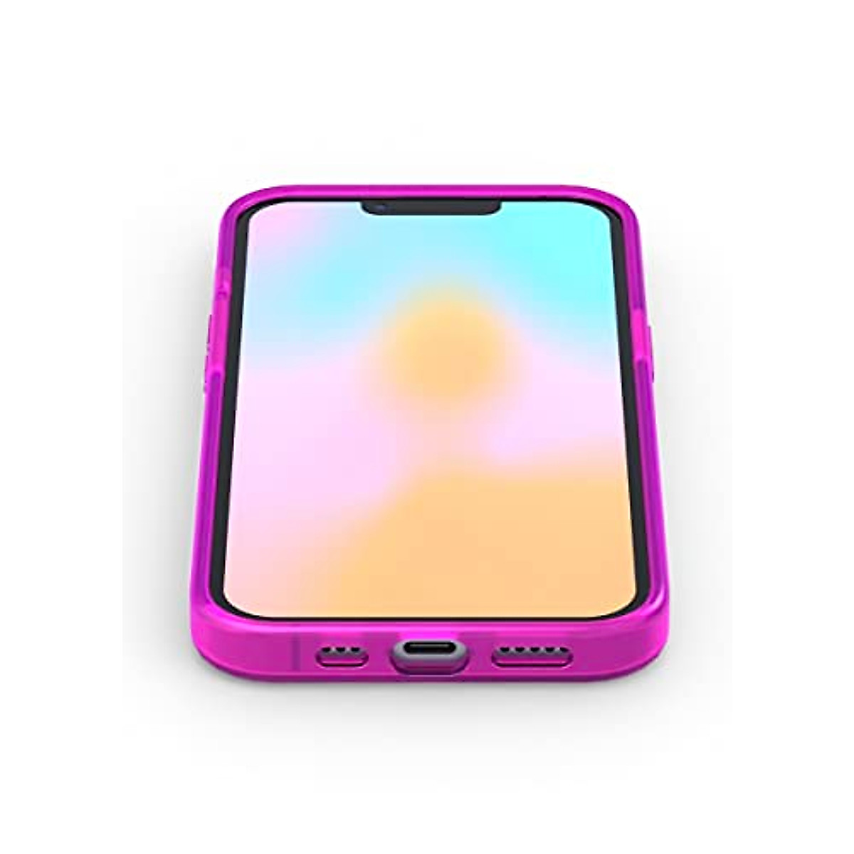 FELONY CASE - Neon Pink Crystal Clear Phone Case for iPhone 13 Pro Max, Compatible with MagSafe - 360° Shockproof Protective Cases Designed for Apple iPhone 13 Pro Max
