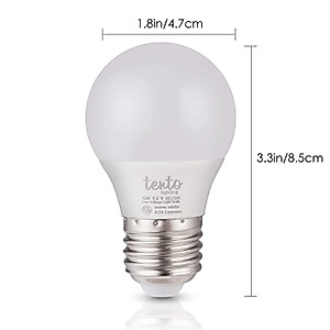 Tento Lighting E26 E27 5W 12VDC Low Voltage LED Light Bulbs, RV Lighting Off-Grid - Warm White (6 Pack)