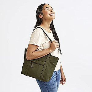 Vera Bradley Women's Cotton Small Vera Tote Bag, Classic Navy - Recycled Cotton, One Size