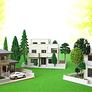 35 Pieces Model Trees 1.2-6.3 Inch Mixed Model Tree Train Scenery Architecture Trees Fake Trees for DIY Crafts, Building Model, Scenery Landscape Natural Green