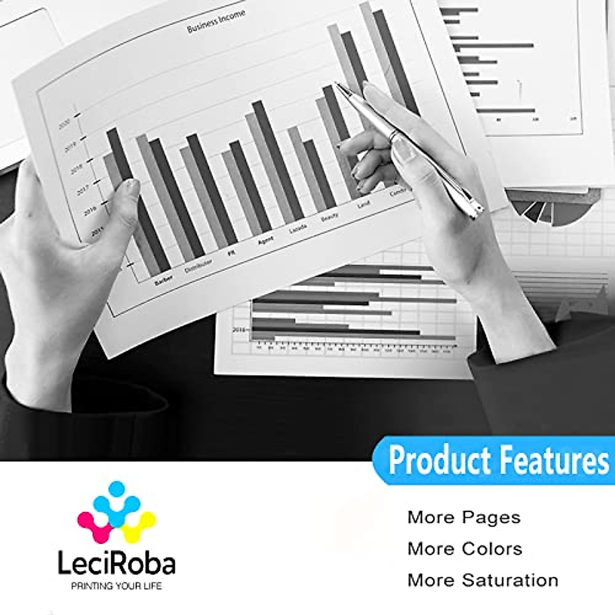 LeciRoba Compatible TN-227 Black Toner Cartridge High Yield Replacement for Brother TN227 TN-227 TN223 TN-223 for MFC-L3770CDW HL-L3270CDW HL-L3290CDW HL-L3230CW MFC-L3210CW Printer (2-Black)